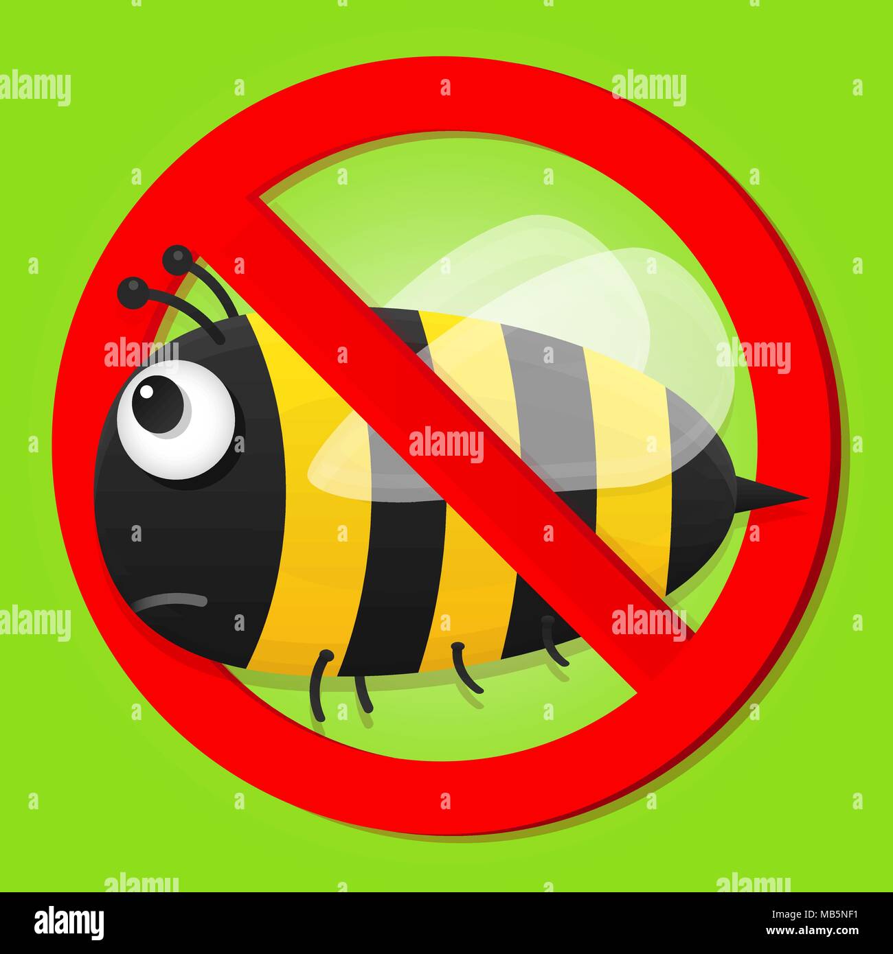 No bee vector sign Stock Vector Image & Art - Alamy
