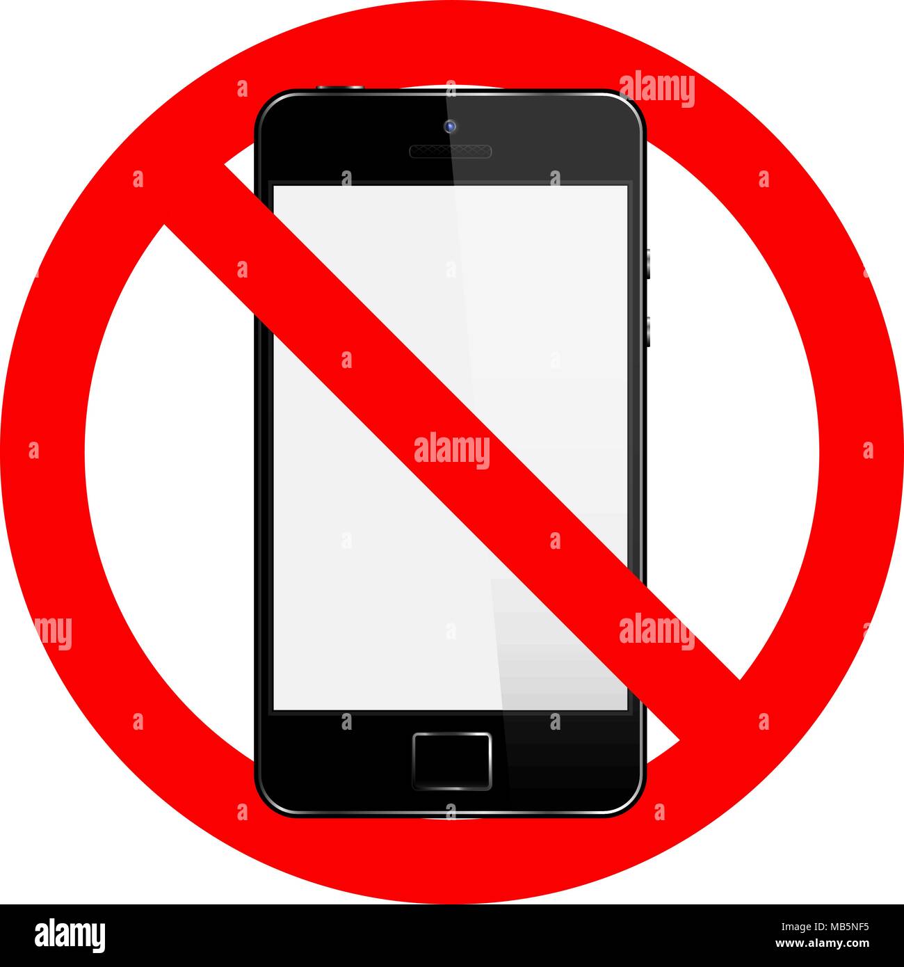 No phone vector sign isolated on white background Stock Vector Image ...
