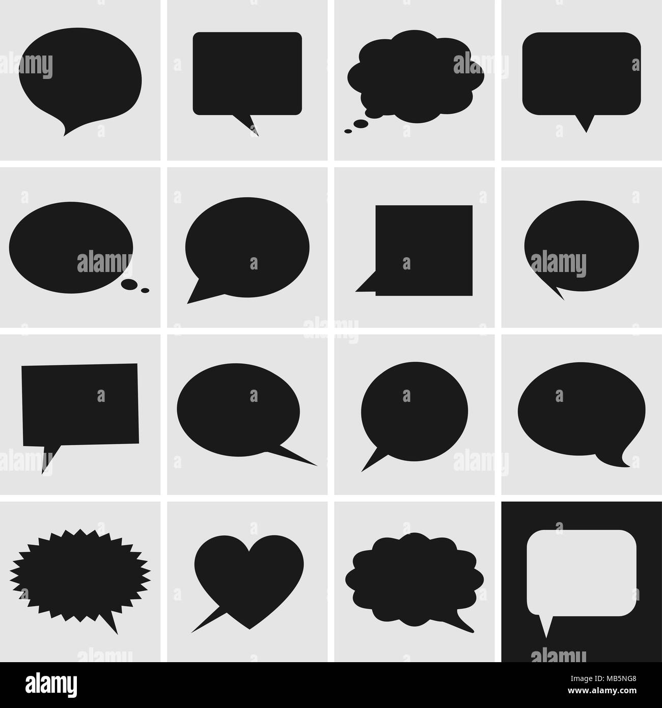 White chat bubble icon three Stock Vector Images - Alamy