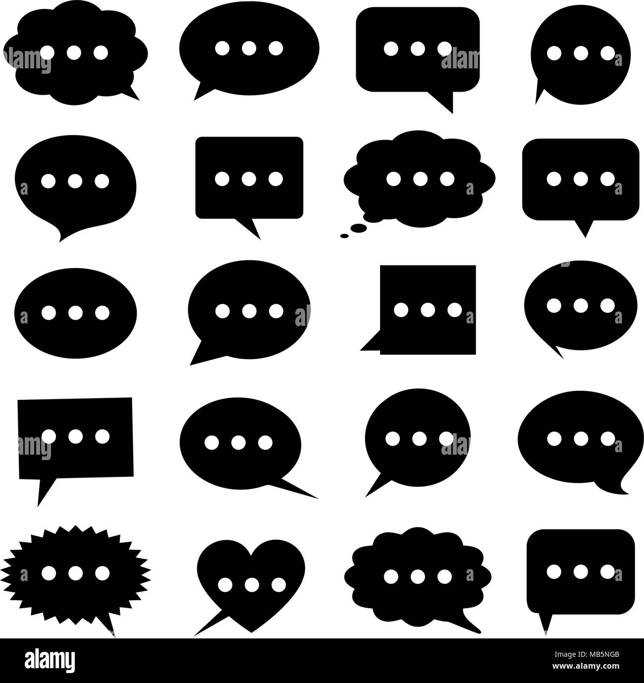 Speech bubbles icons set, vector illustration Stock Vector Image & Art - Alamy