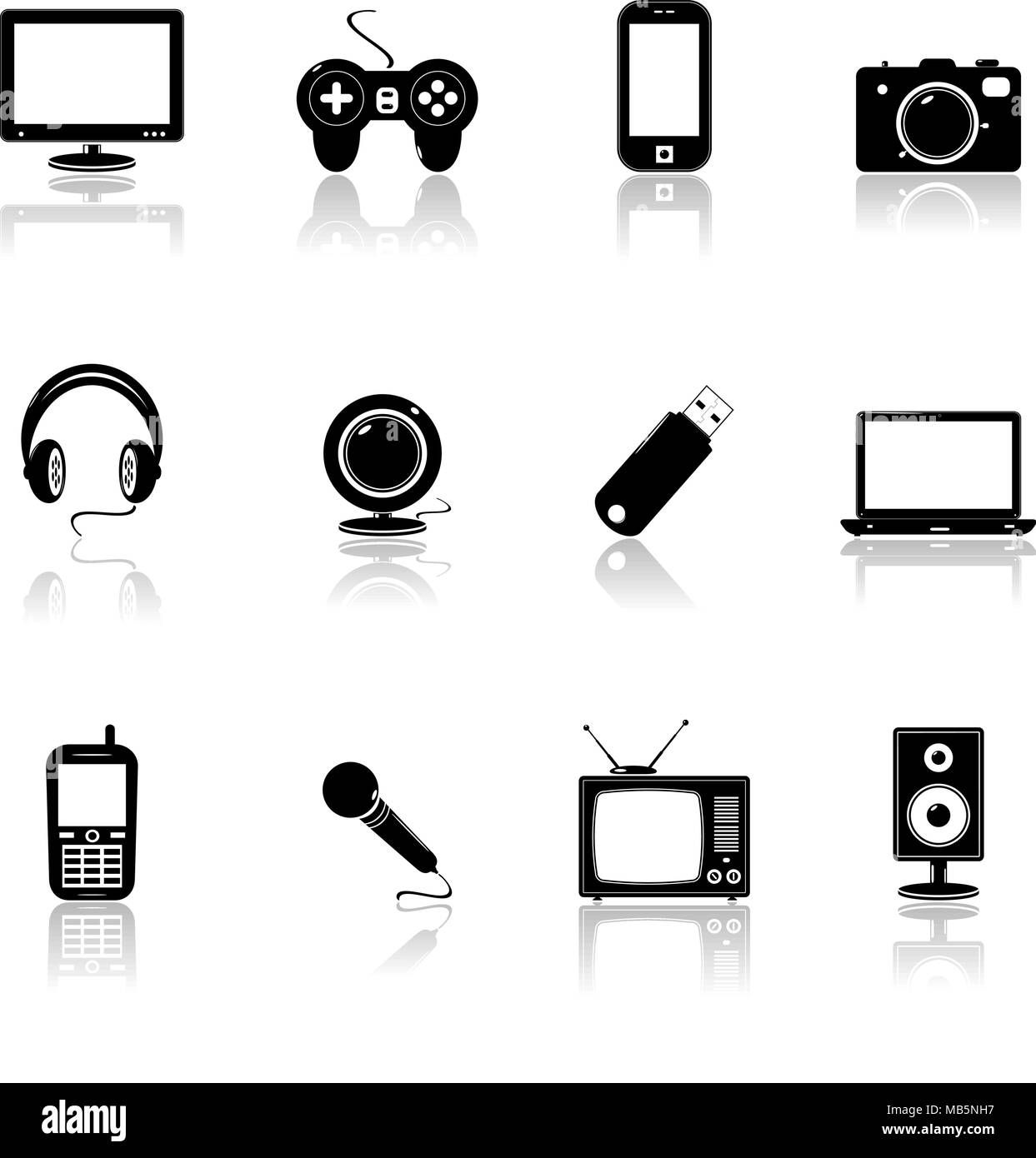 Black icons hi-res stock photography and images - Alamy