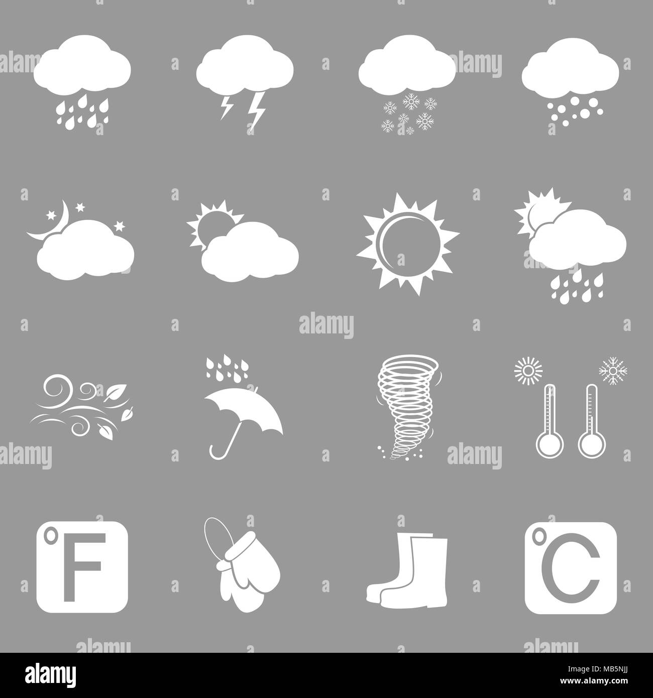 Vector weather icons Stock Vector Image & Art - Alamy