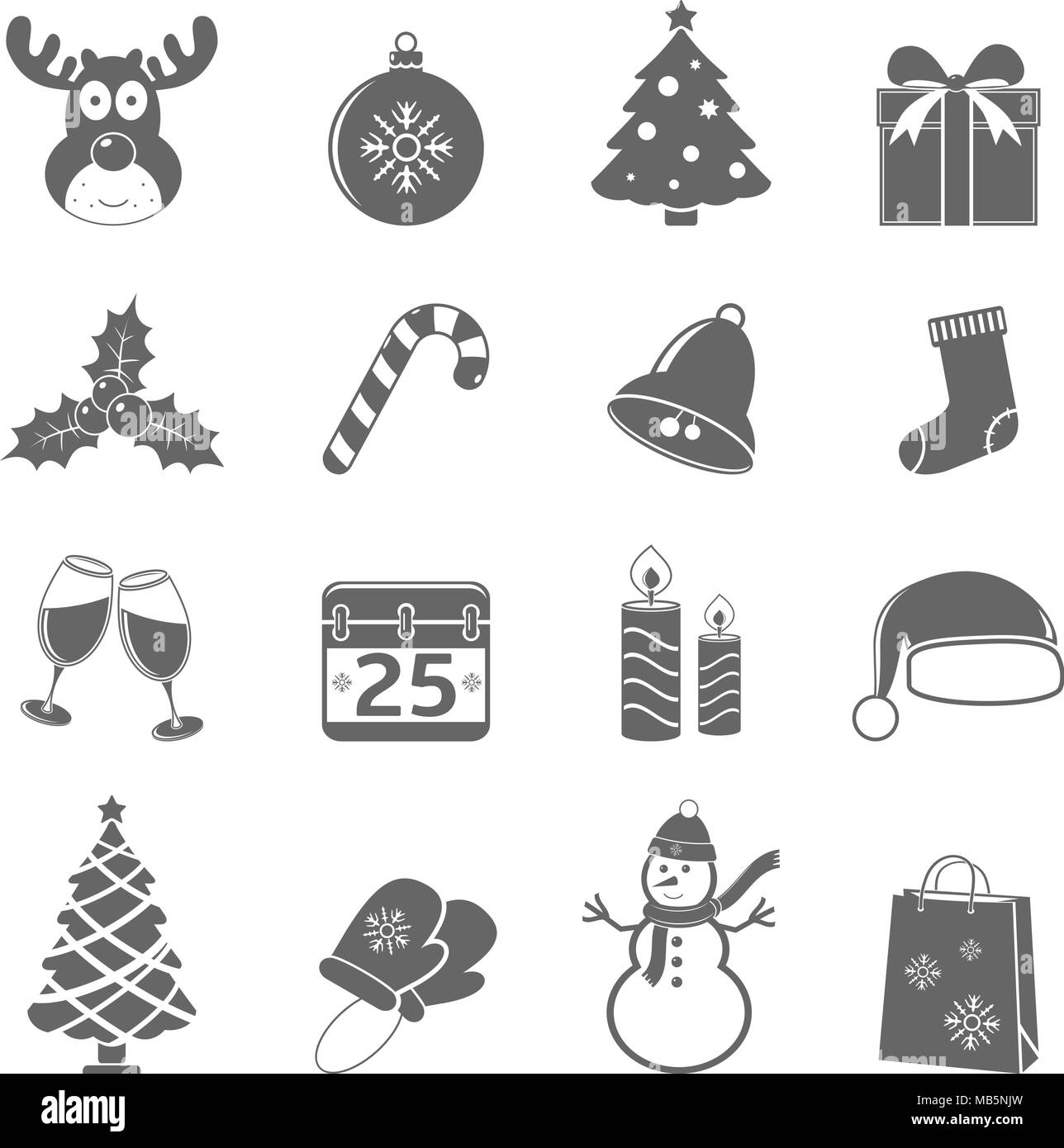 Vector Christmas icons Stock Vector Image & Art - Alamy