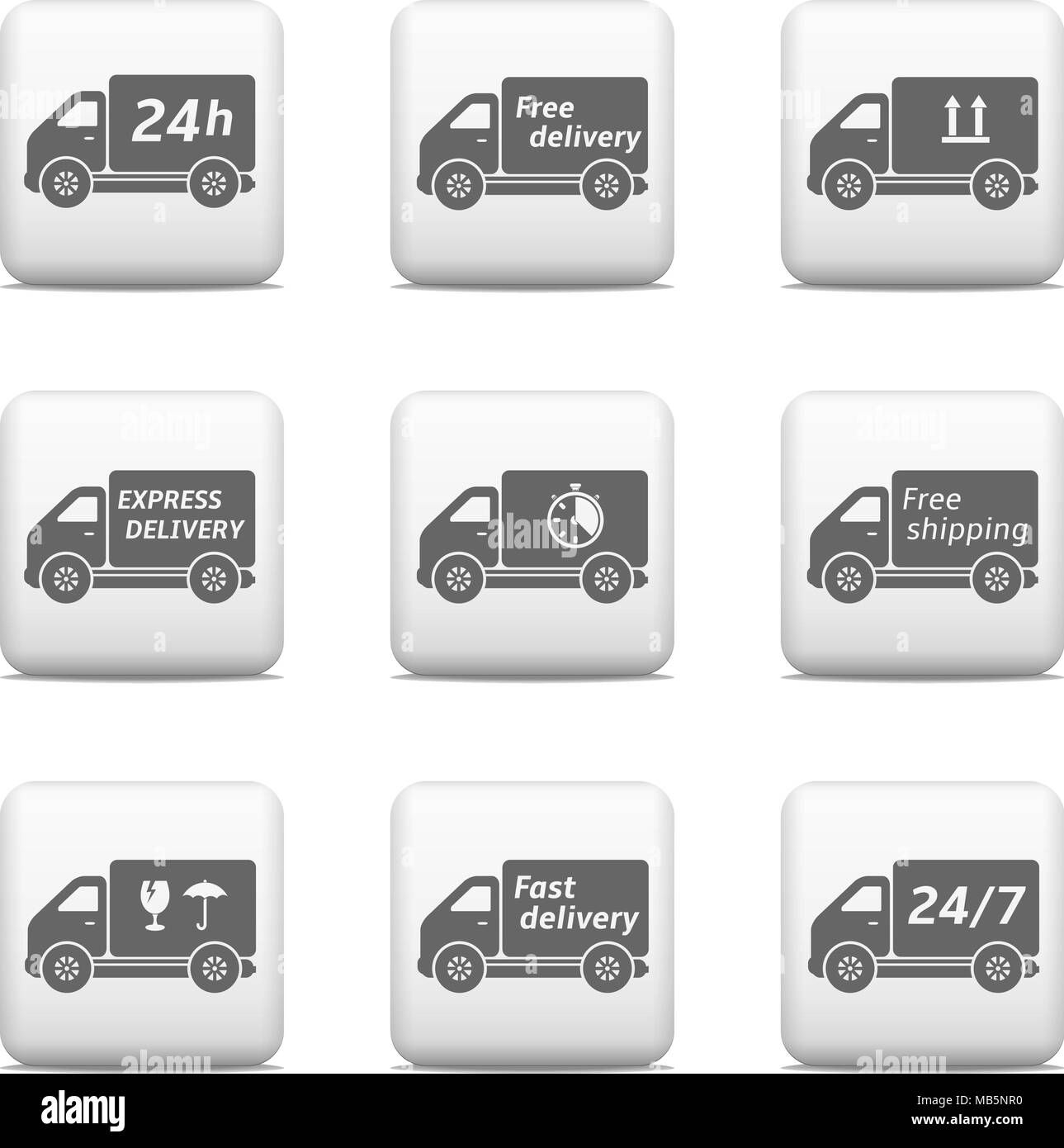Web buttons - delivery and shipping Stock Vector Image & Art - Alamy