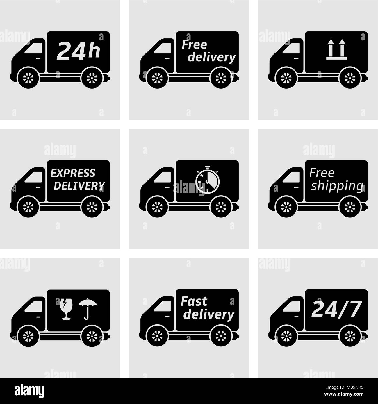 Package car Black and White Stock Photos & Images - Alamy