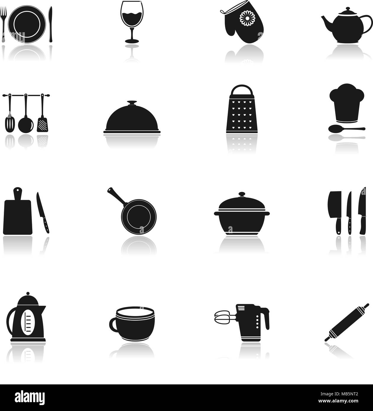 Cooking and kitchen icons Stock Vector Image & Art - Alamy