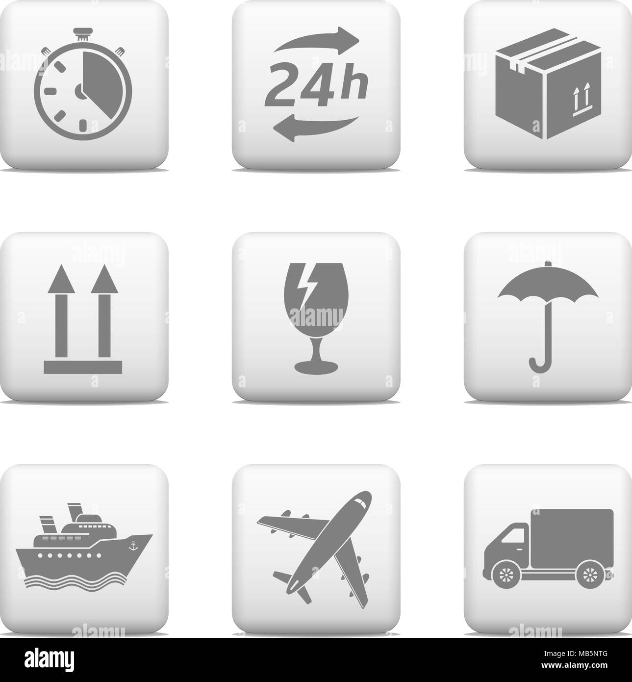 Logistic web buttons. Delivery icons Stock Vector Image & Art - Alamy