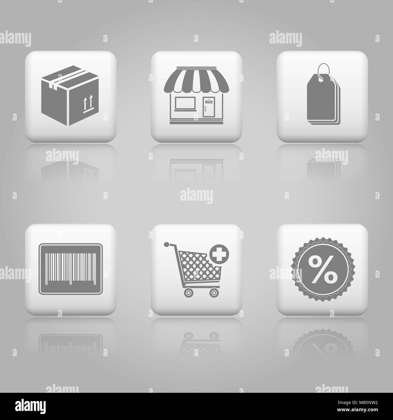 Shopping buttons for website & on-line store Stock Vector Image & Art ...