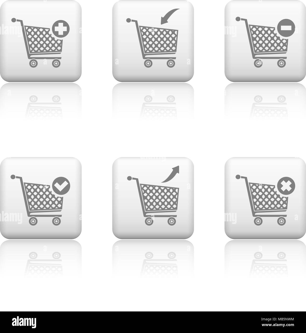 Web shop buttons, shopping cart icons Stock Vector Image & Art - Alamy