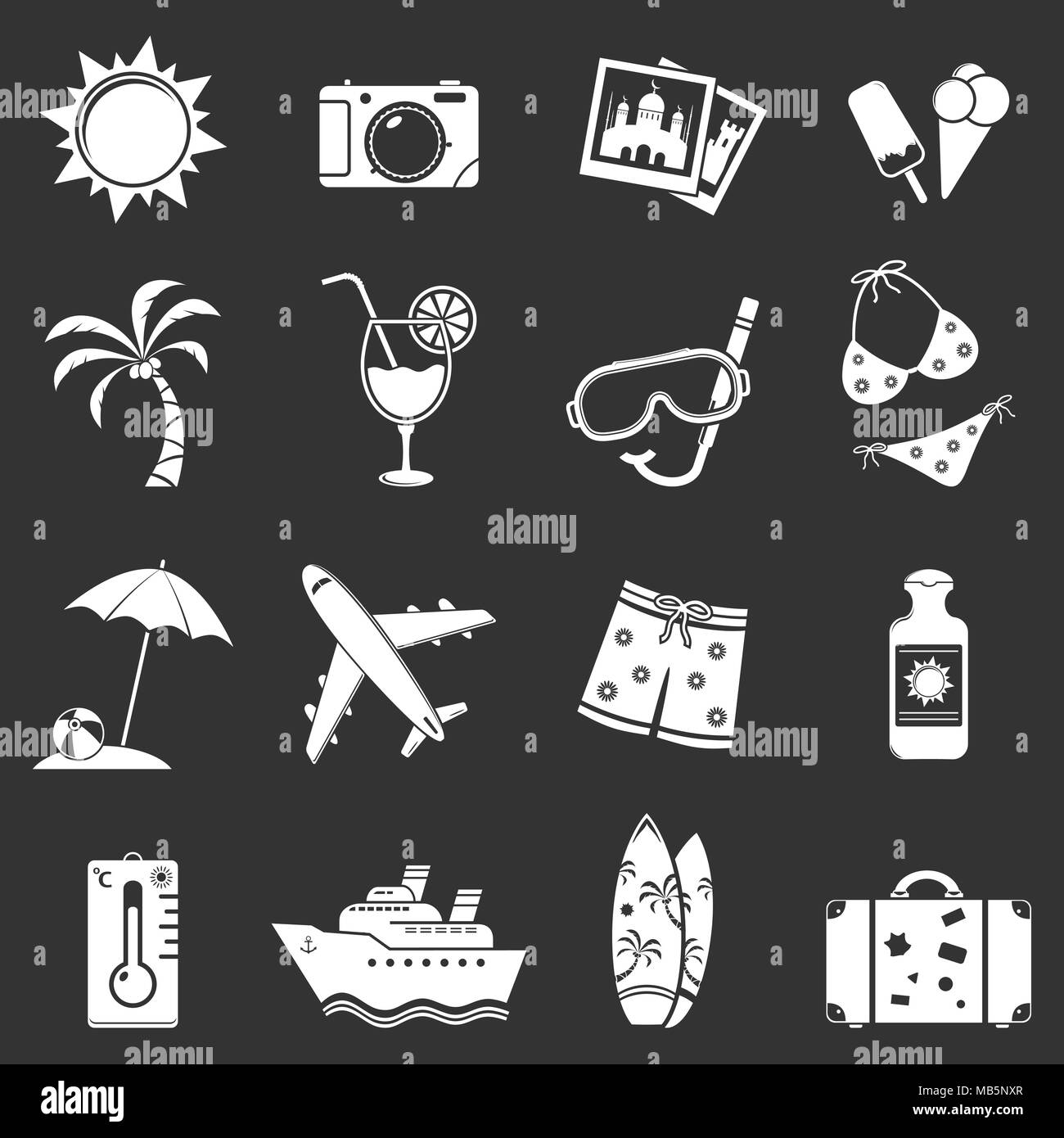 Coconut cocktail vector vector vectors Black and White Stock Photos & Images - Alamy