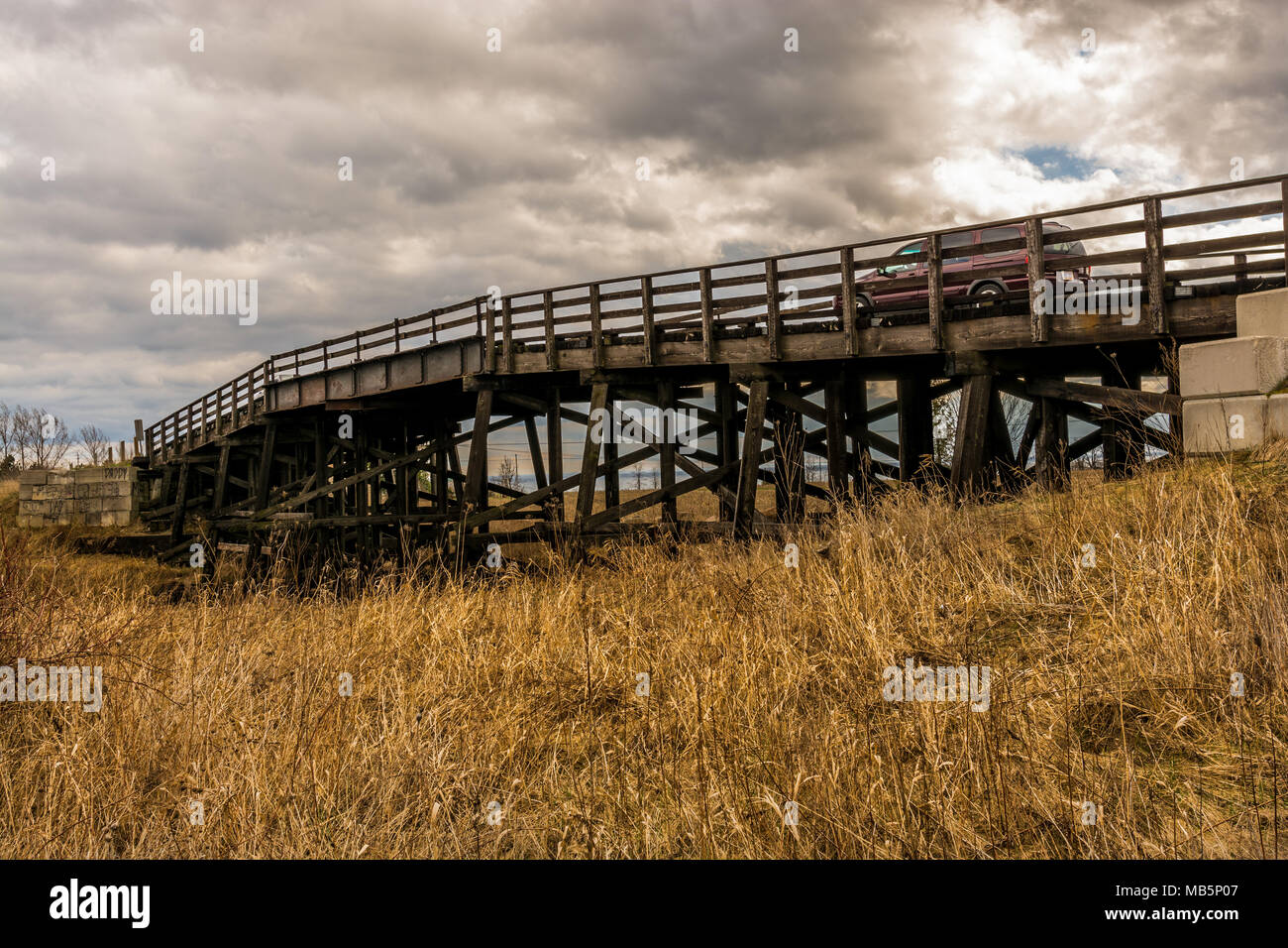Old Wooden Bridge Stock Photo - Alamy