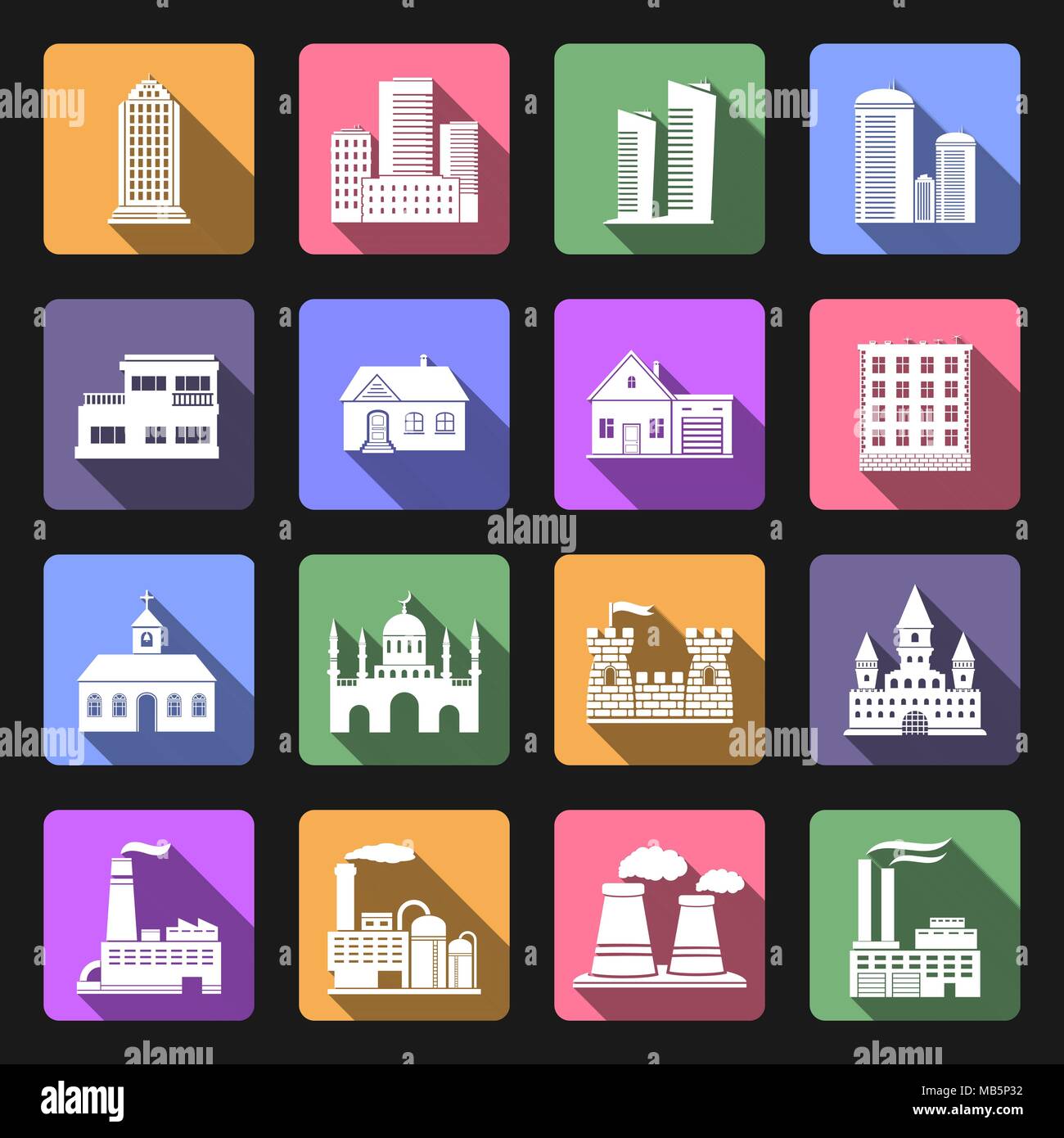 Building skyscraper window interior Stock Vector Images - Alamy