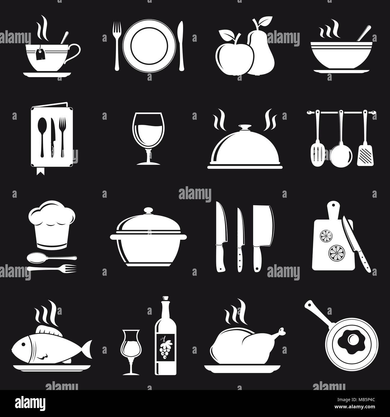 Cooking icons set. Vector illustration Stock Vector Image & Art - Alamy