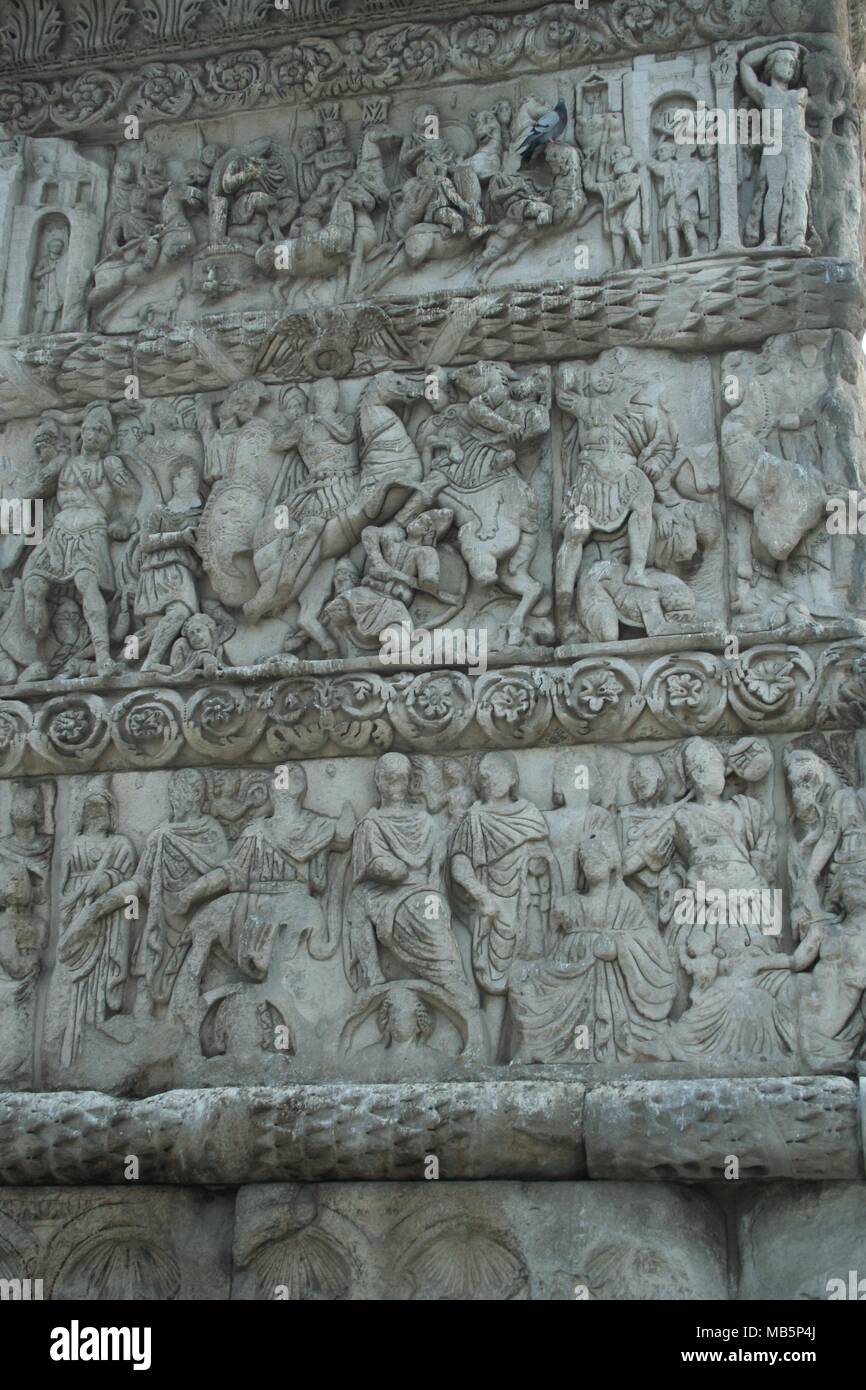 Detail from the historic Arch of Galerius in Thessaloniki, Greece. This ...