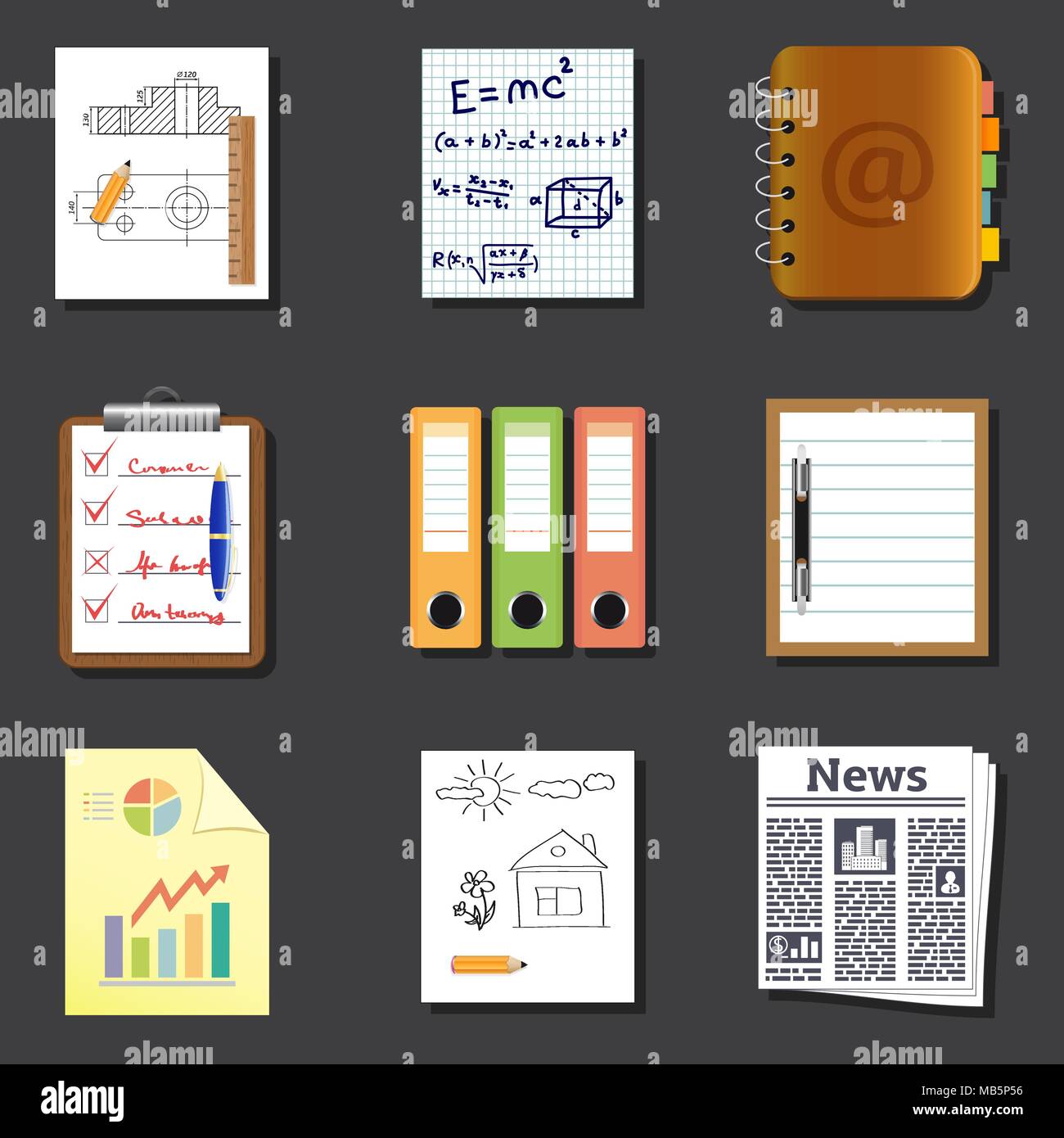 Ruler paper clip Stock Vector Images - Alamy