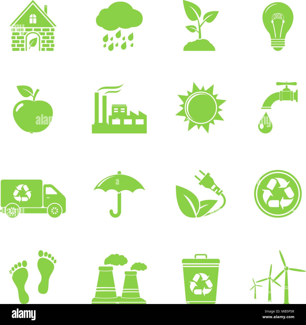 Ecology recycle trash factory Stock Vector Images - Alamy