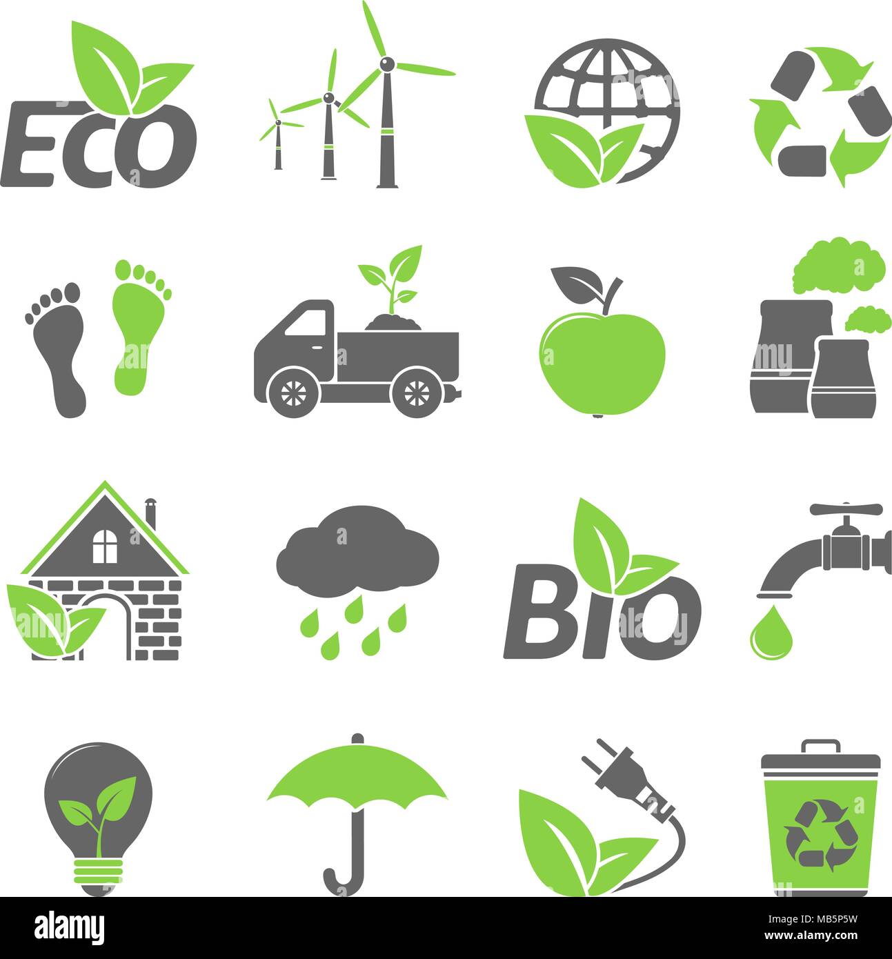 Eco icons set Stock Vector Image & Art - Alamy