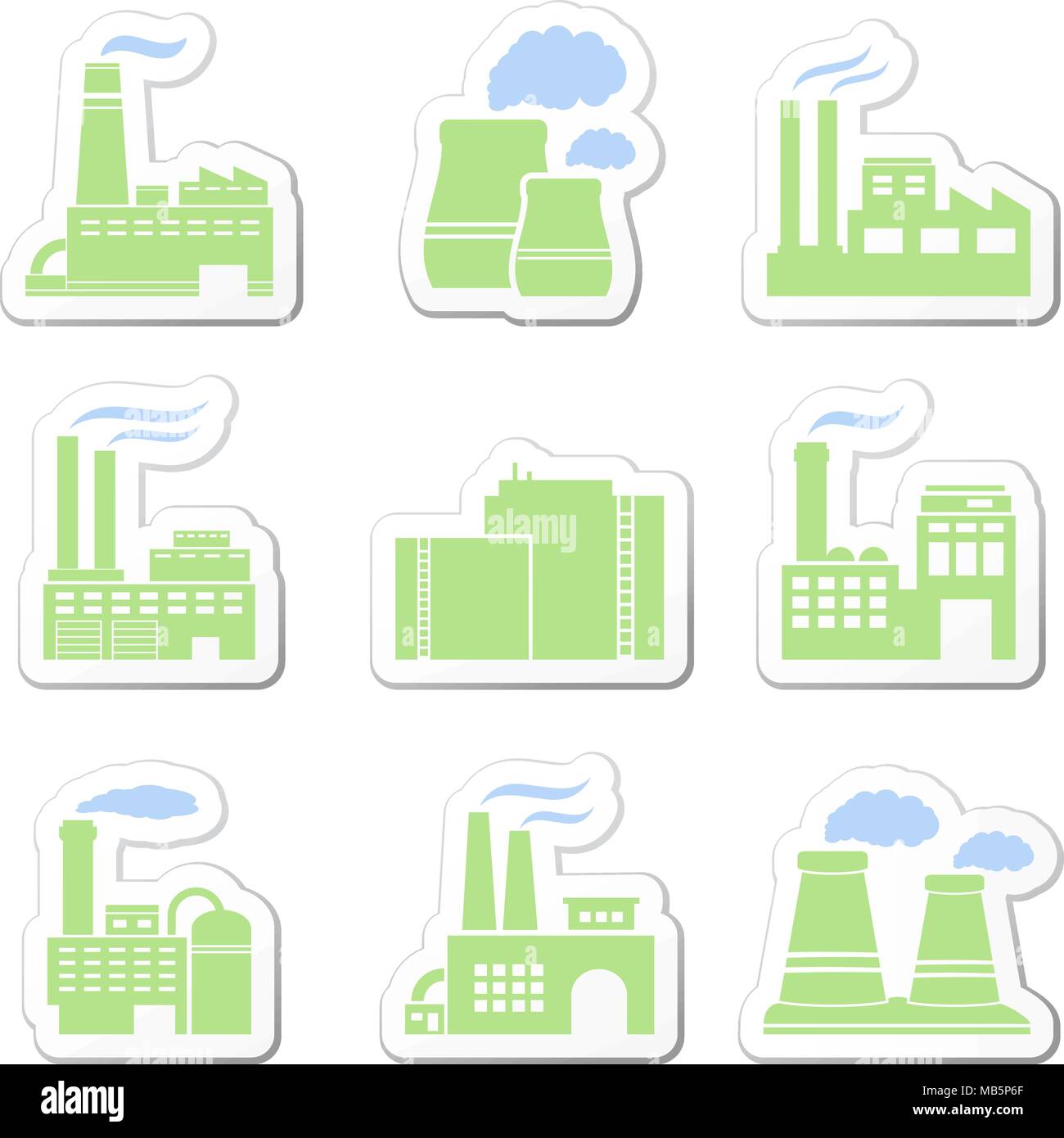Factory vector stickers Stock Vector Image & Art - Alamy