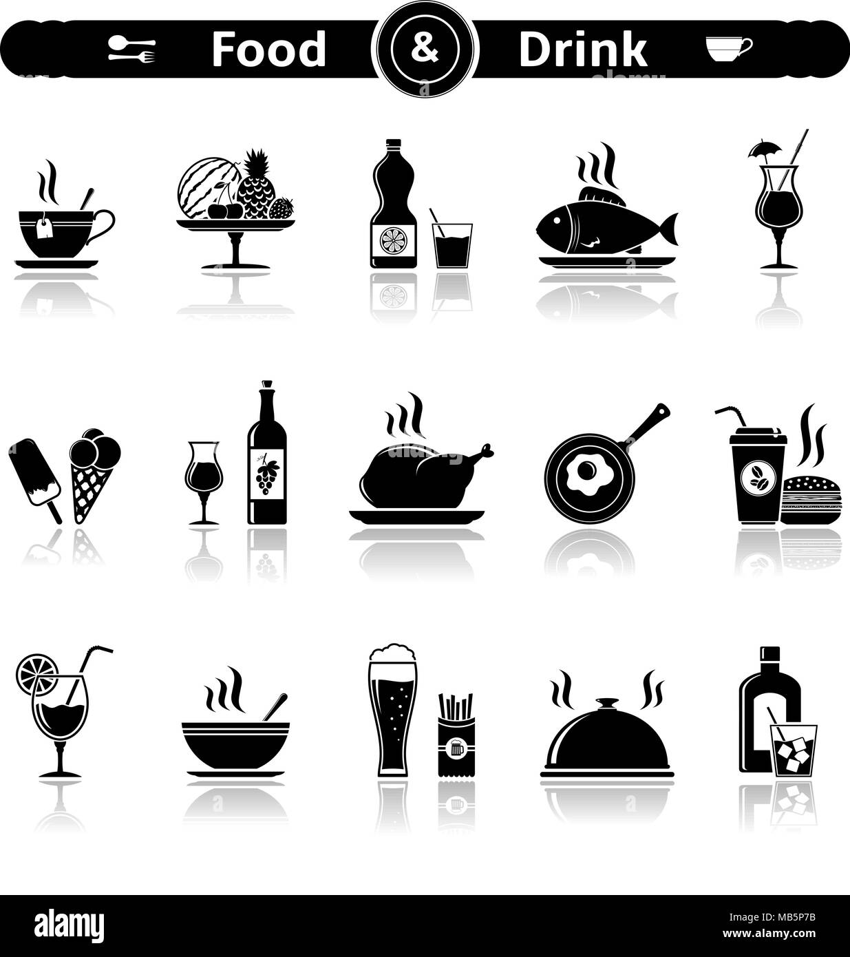 Food & drink icons Stock Vector Image & Art - Alamy