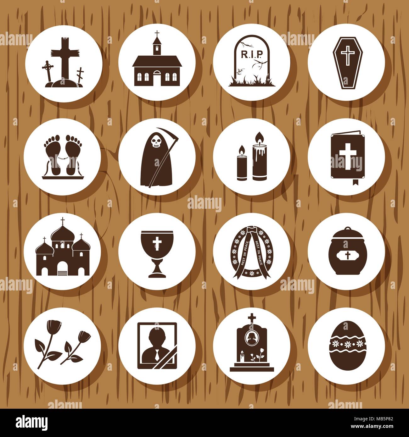 RIP icons set Stock Vector Image & Art - Alamy