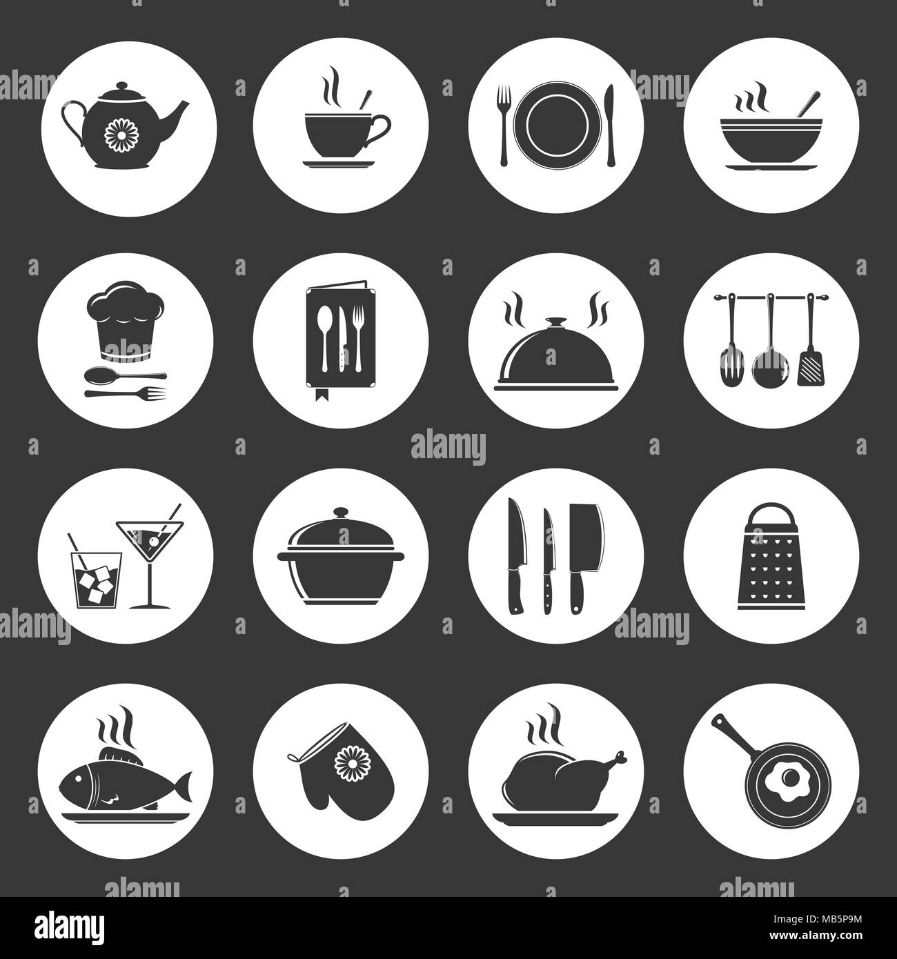 Cooking & kitchen icon set Stock Vector Image & Art - Alamy
