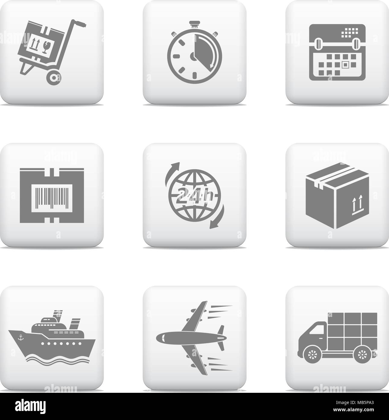 Logistics icons of airplane hi-res stock photography and images - Alamy
