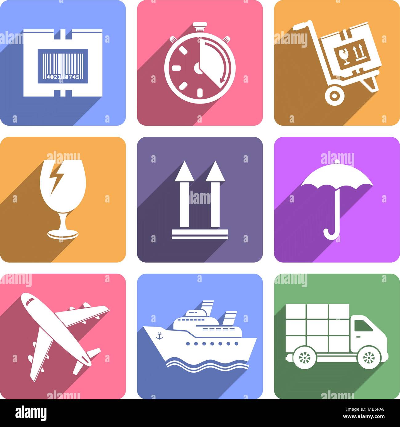 Logistic icons Stock Vector Images - Alamy