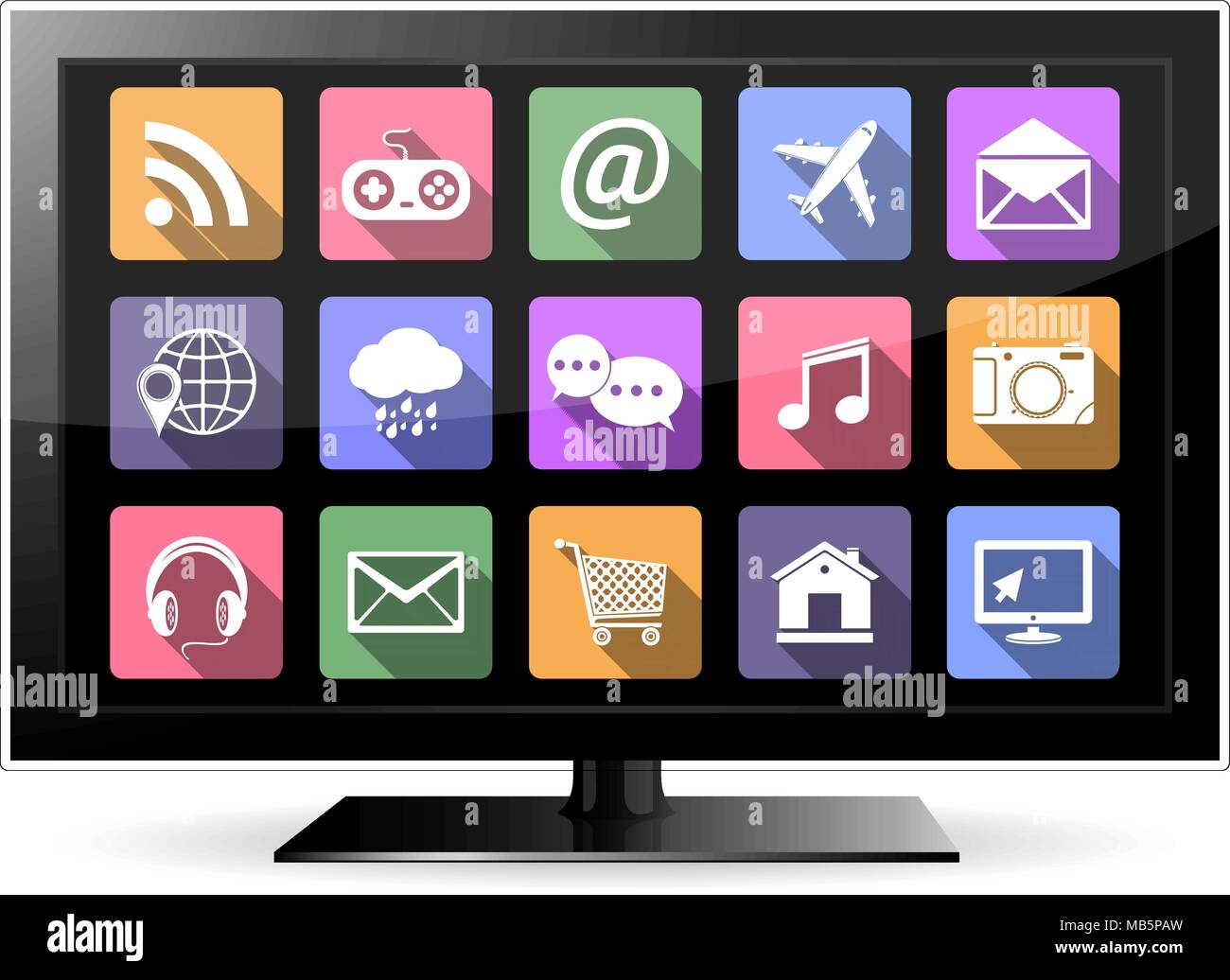 Realistic white headphones on Stock Vector Images - Alamy