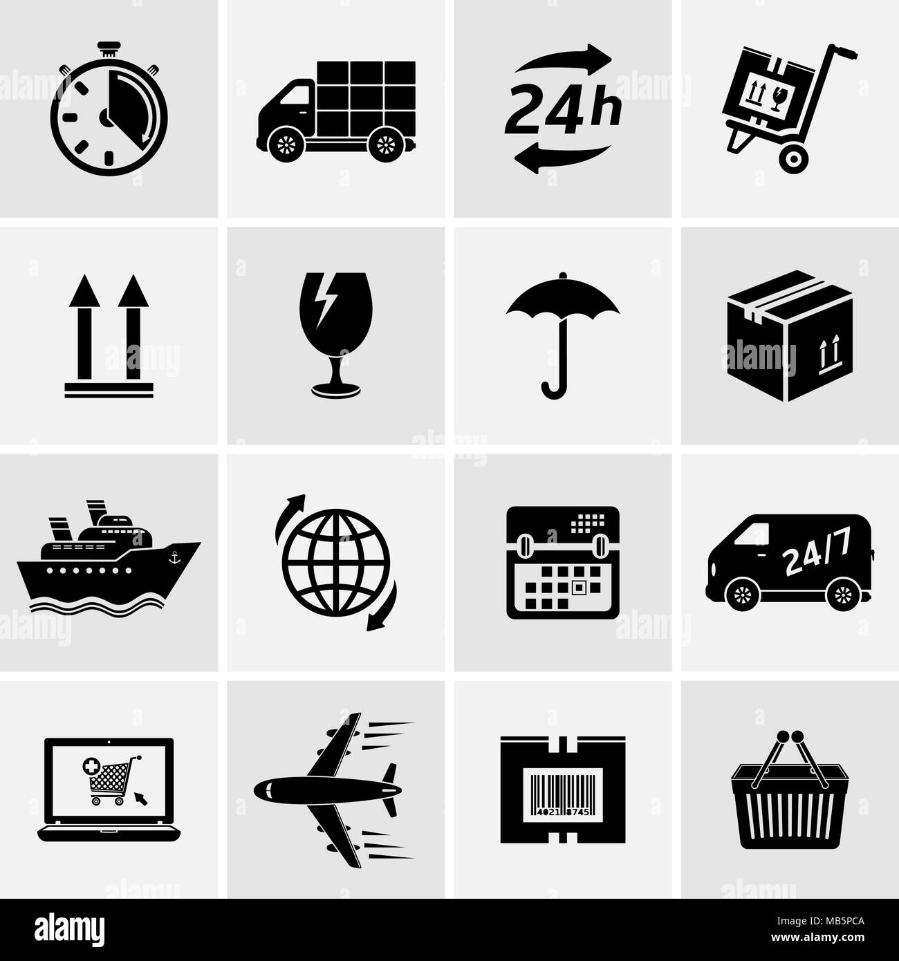 Logistic icon Black and White Stock Photos & Images - Alamy