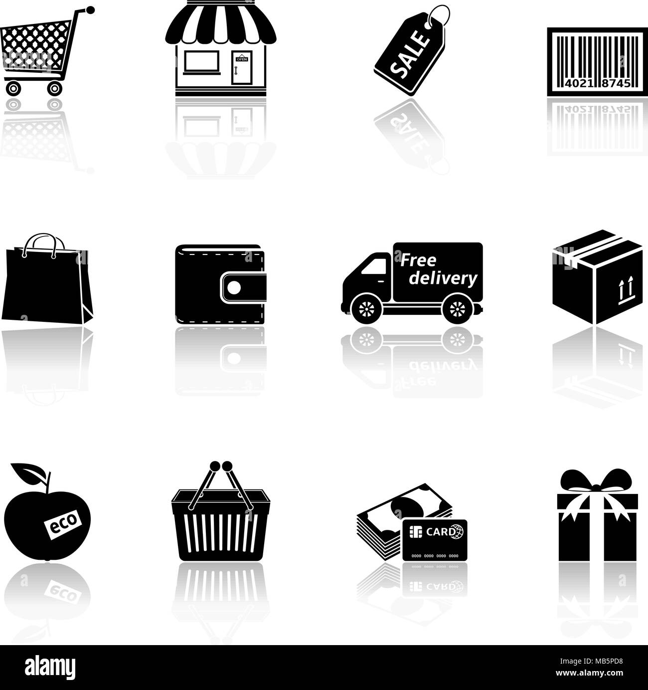 Sales and retail icons Stock Vector Image & Art - Alamy
