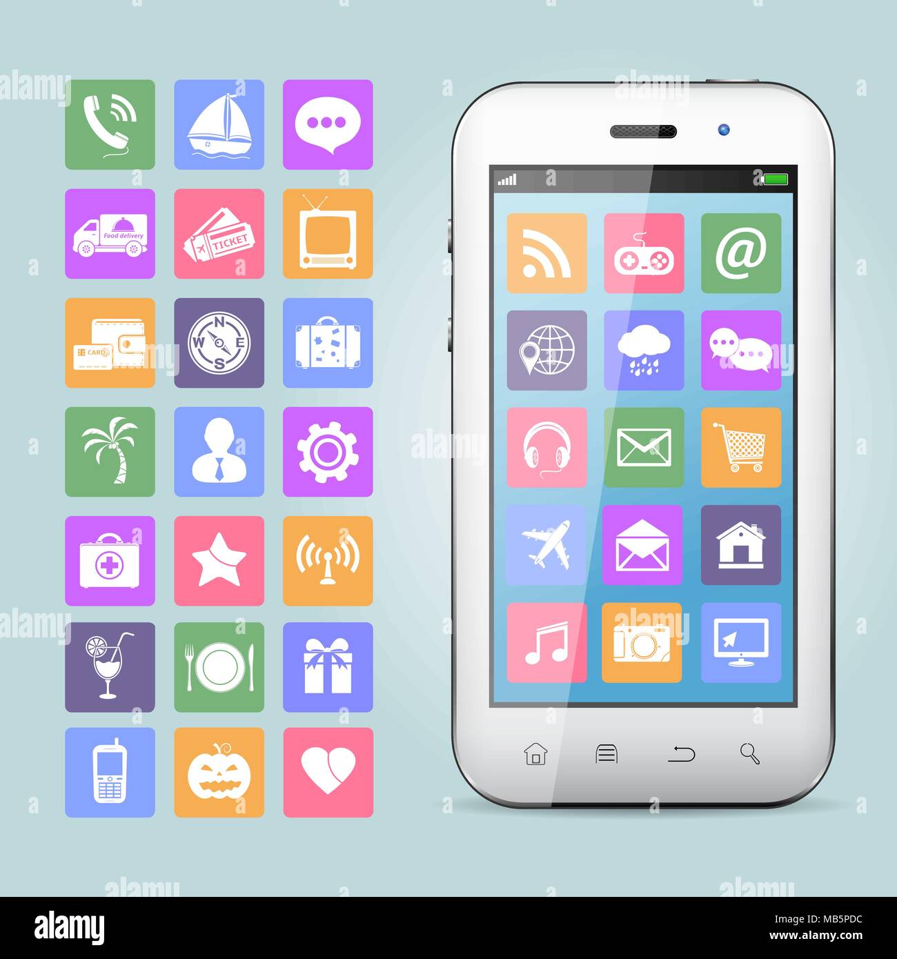 Globe for mobile apps Stock Vector Images - Alamy