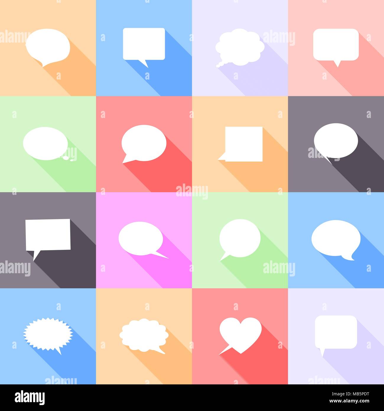 Flat social media icons speaker Stock Vector Images - Alamy