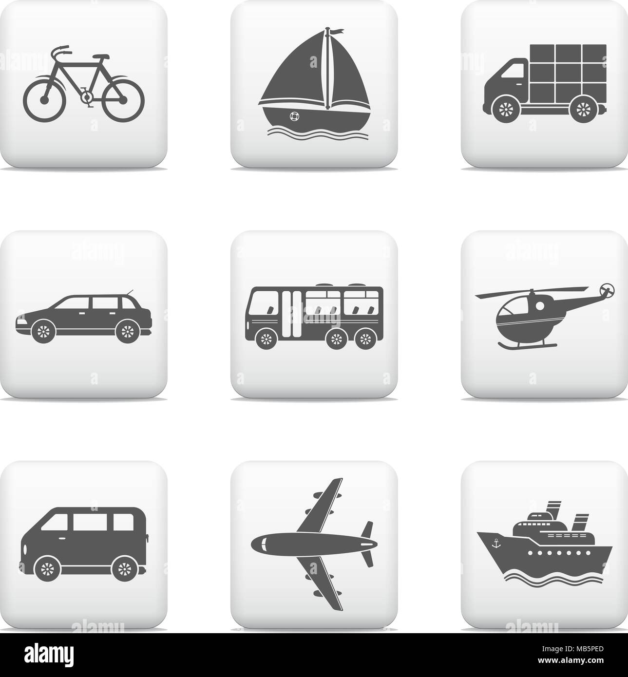 Web buttons - transport Stock Vector Image & Art - Alamy