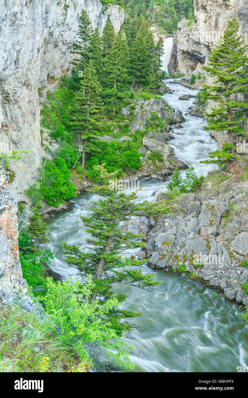 boulder river falls and canyon at natural bridge and falls recreation ...