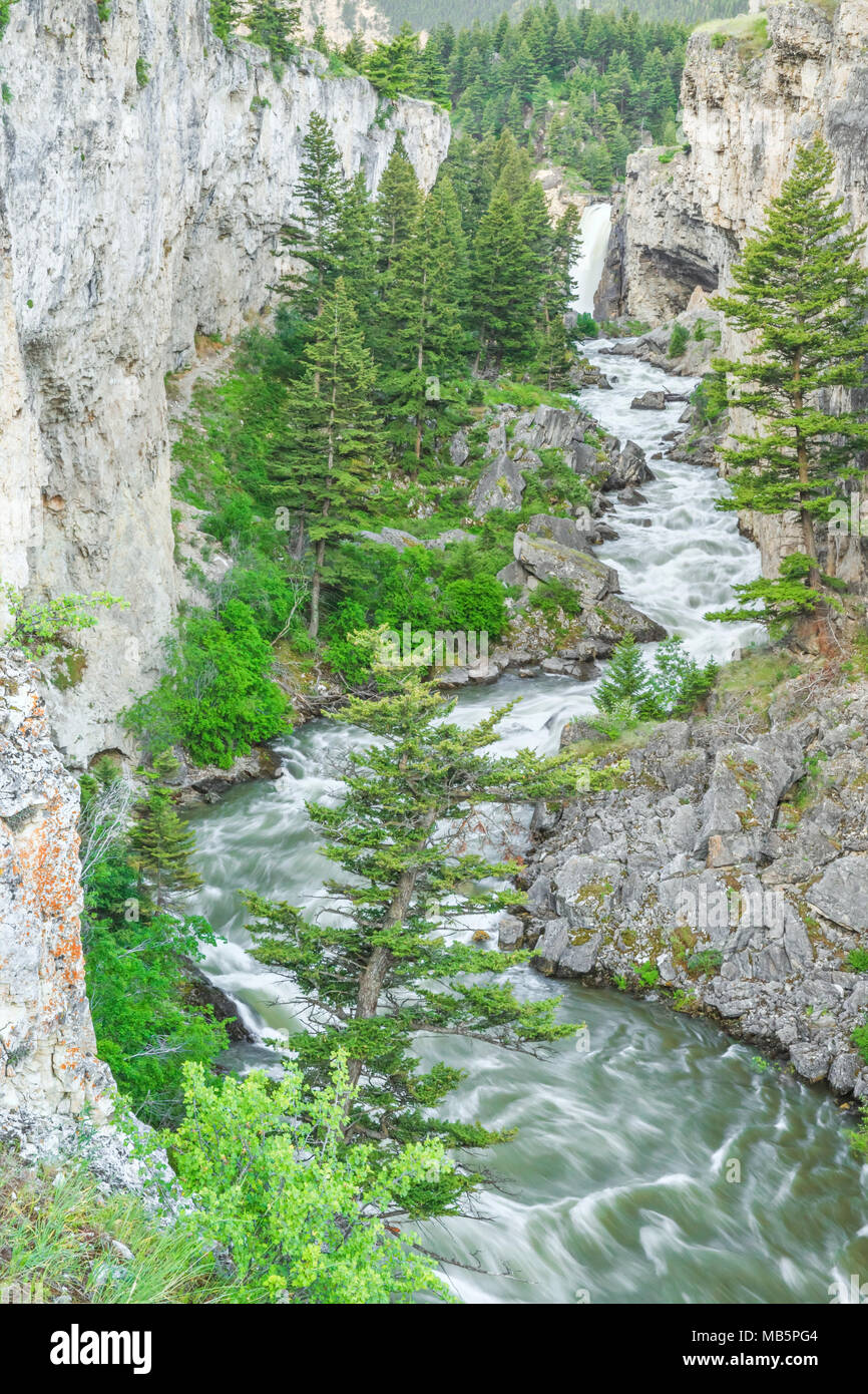 boulder river falls and canyon at natural bridge and falls recreation ...
