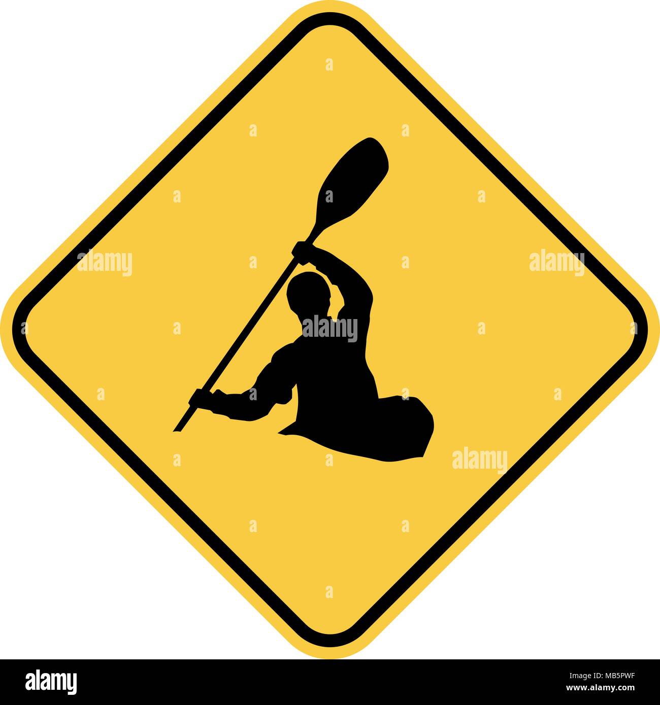 Warning sign "Kayak crossing" (American Style Stock Vector Image & Art ...