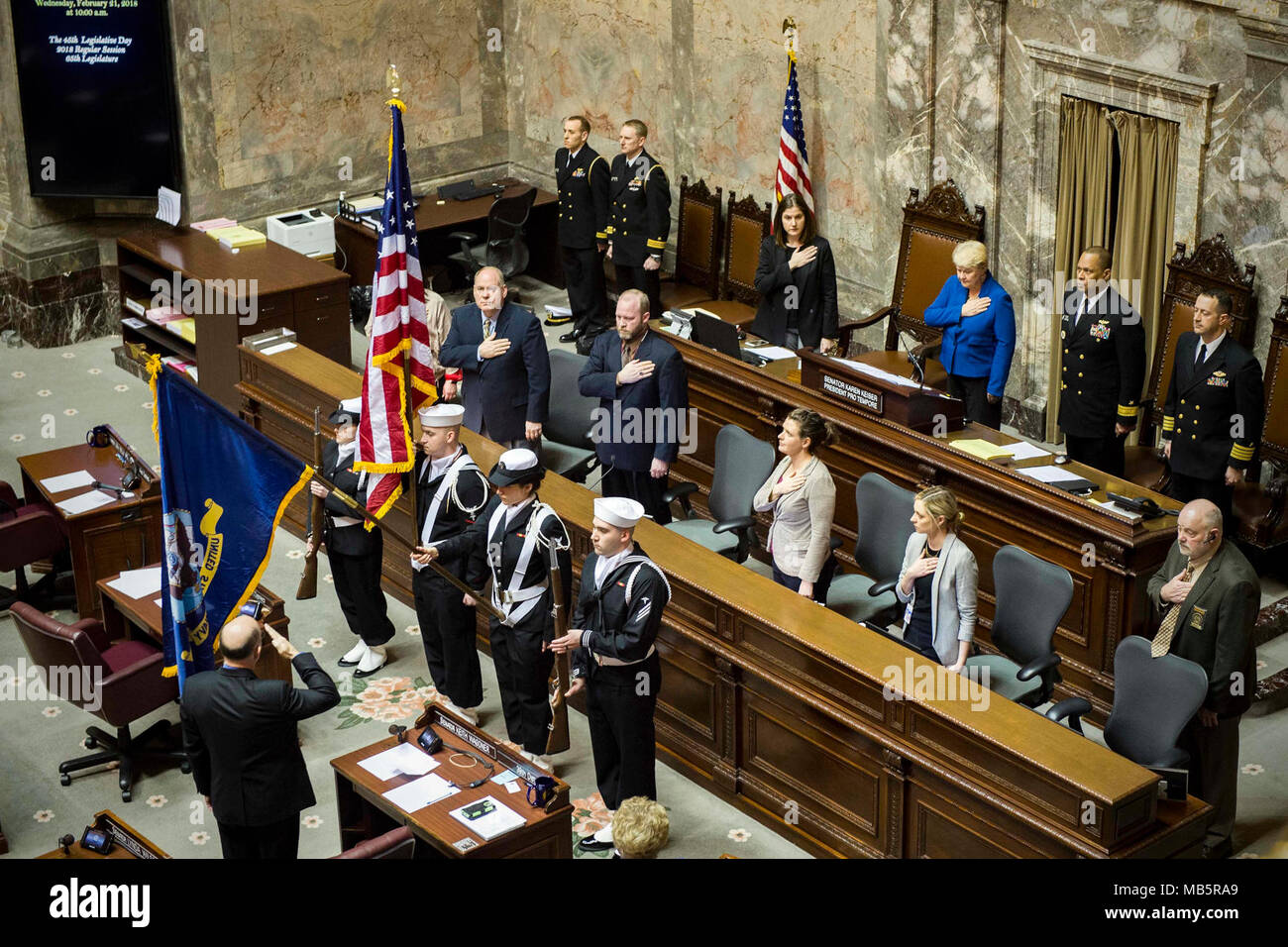 OLYMPIA, Wash. (Feb. 21, 2018) – Members of the Navy Region Northwest ...
