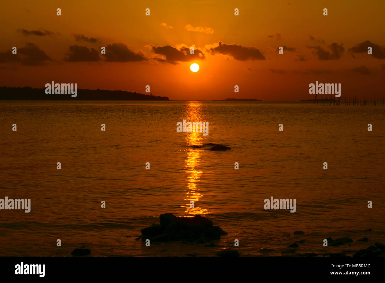 scenic naturally of golden hours sunset Stock Photo - Alamy