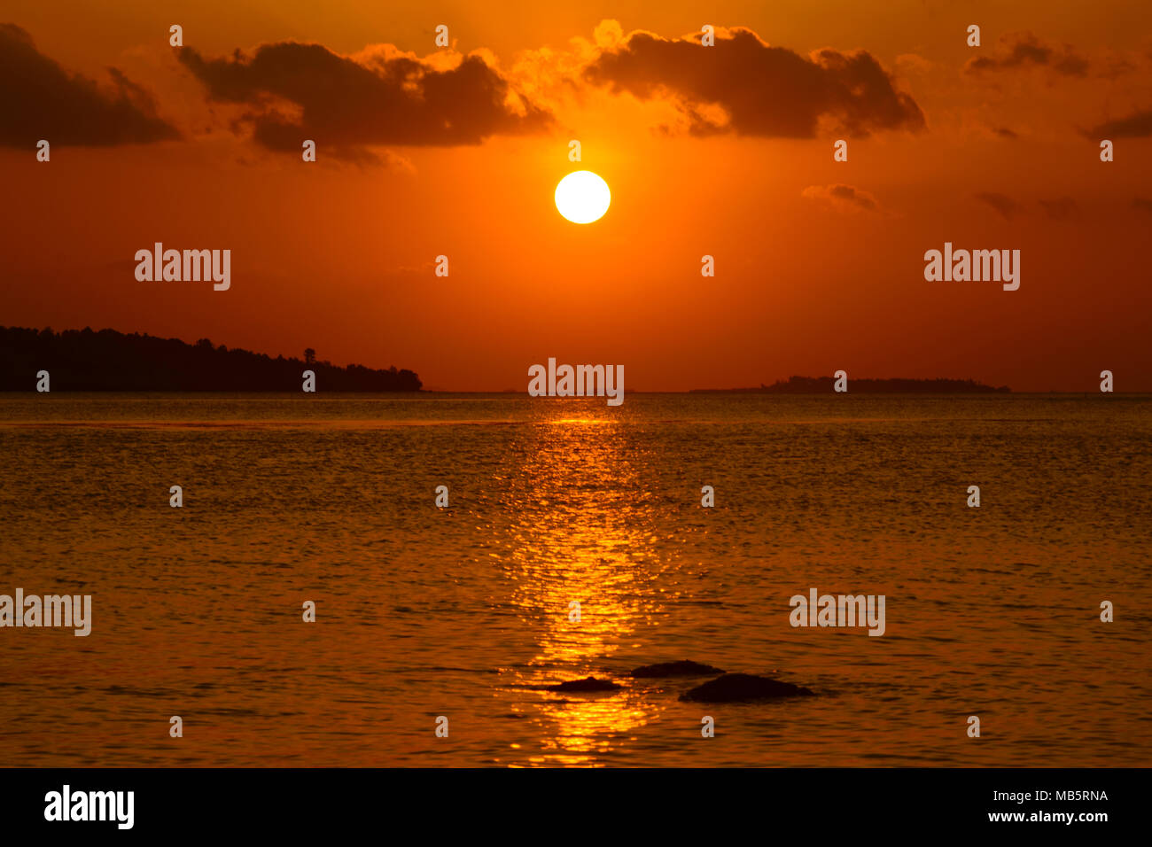 scenic naturally of golden hours sunset Stock Photo - Alamy