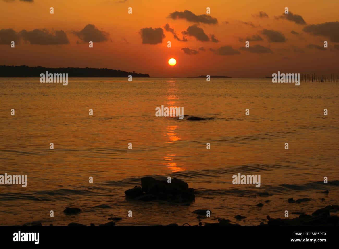 scenic naturally of golden hours sunset Stock Photo - Alamy