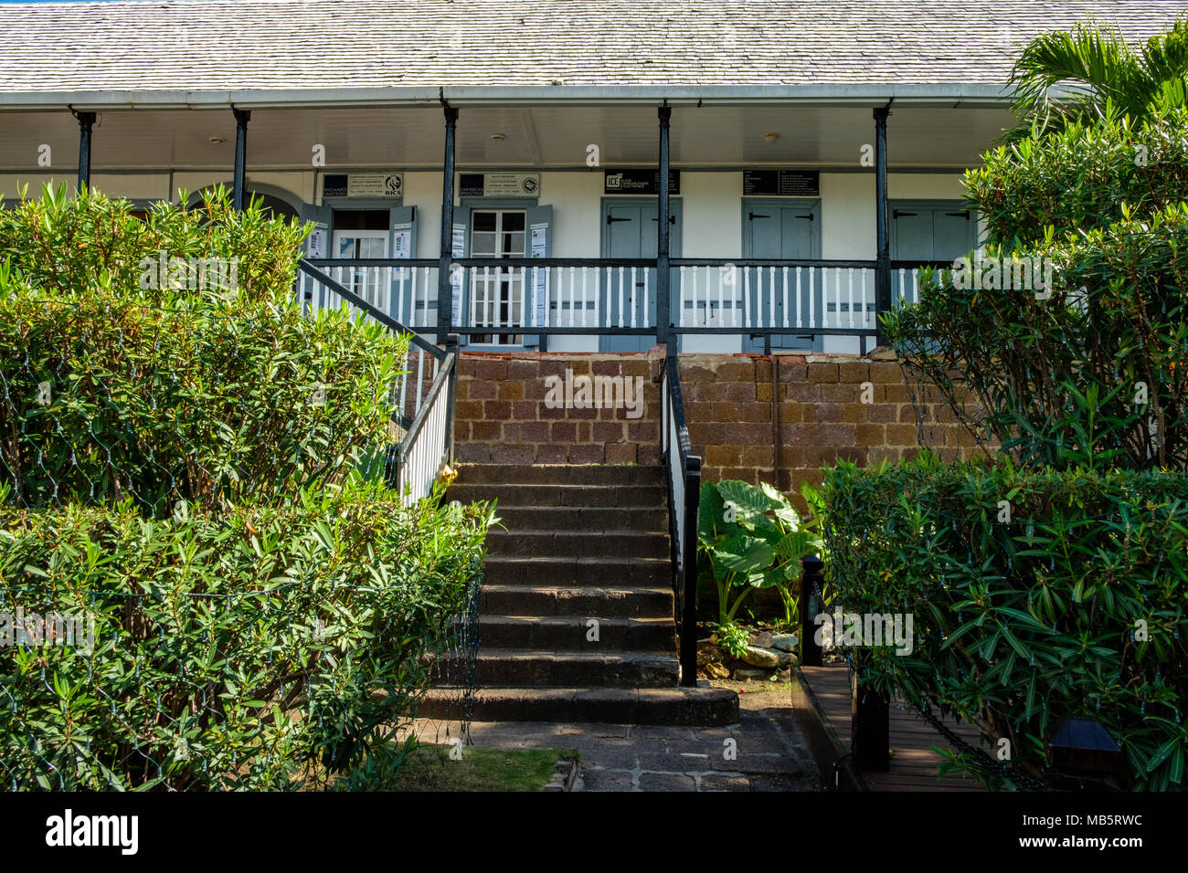 Officer's Quarters, Nelson's Dockyard, English Harbour, Antigua Stock ...