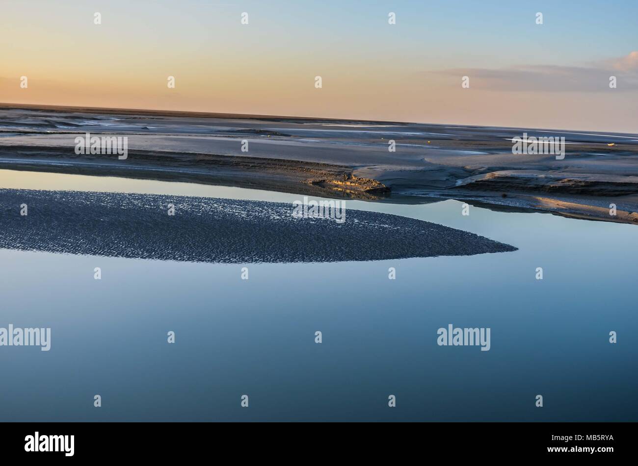 Bay of The Mont Saint Michel, Normandy, France Stock Photo - Alamy