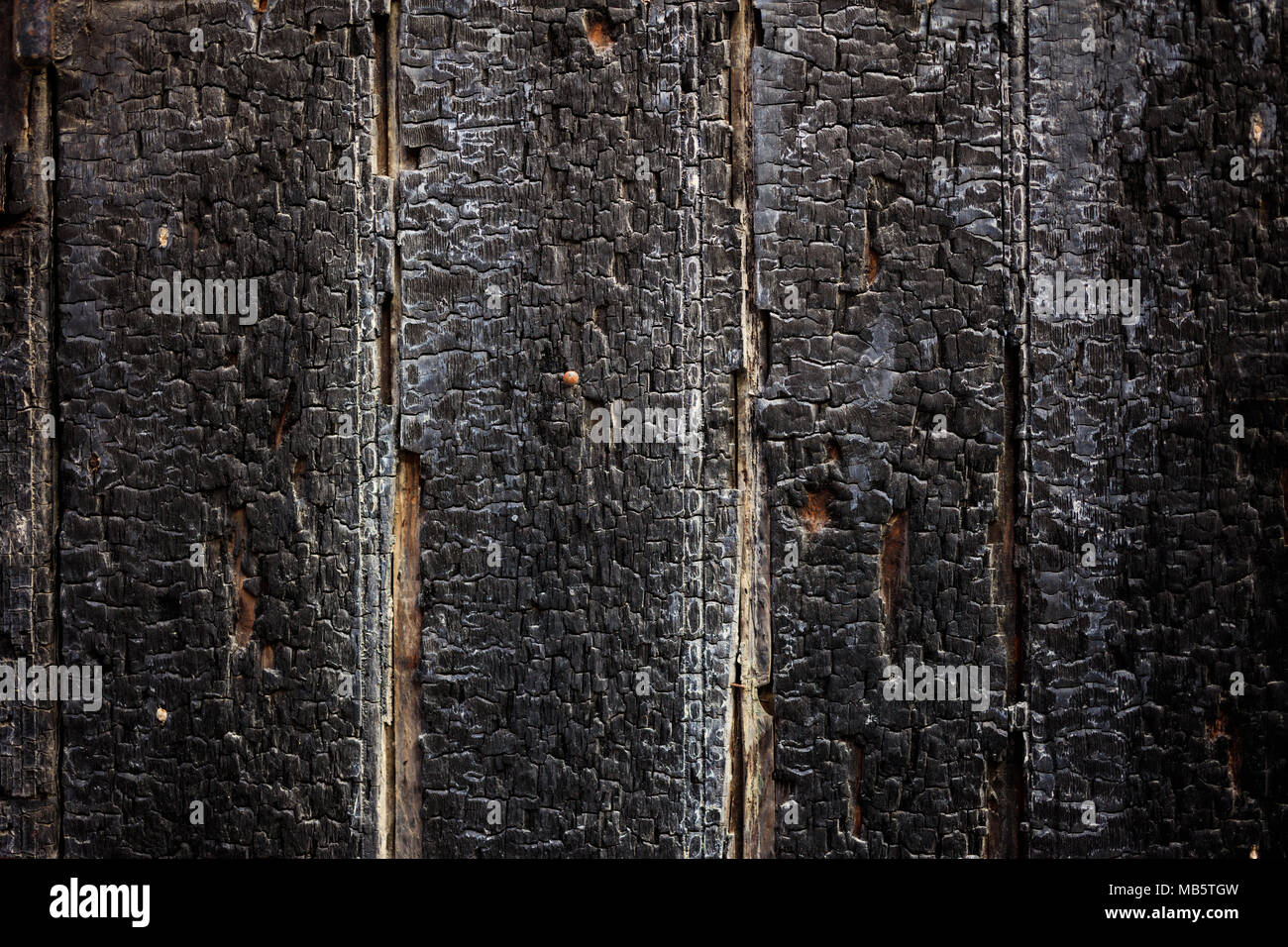 Burnt wood planks hi-res stock photography and images - Alamy