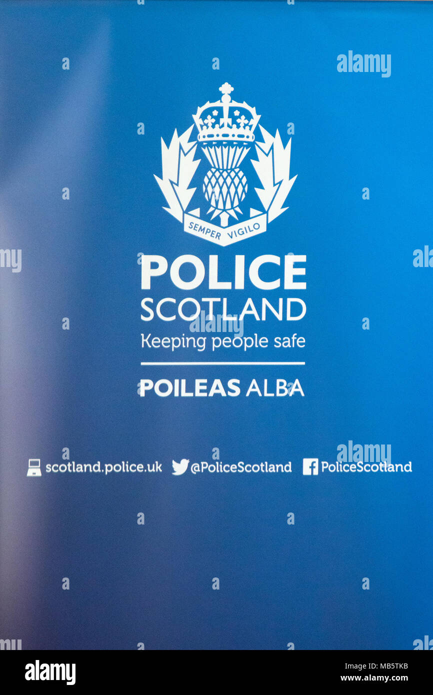 Banner showing Police Scotland (Poileas Alba in Gaelic) logo Stock ...