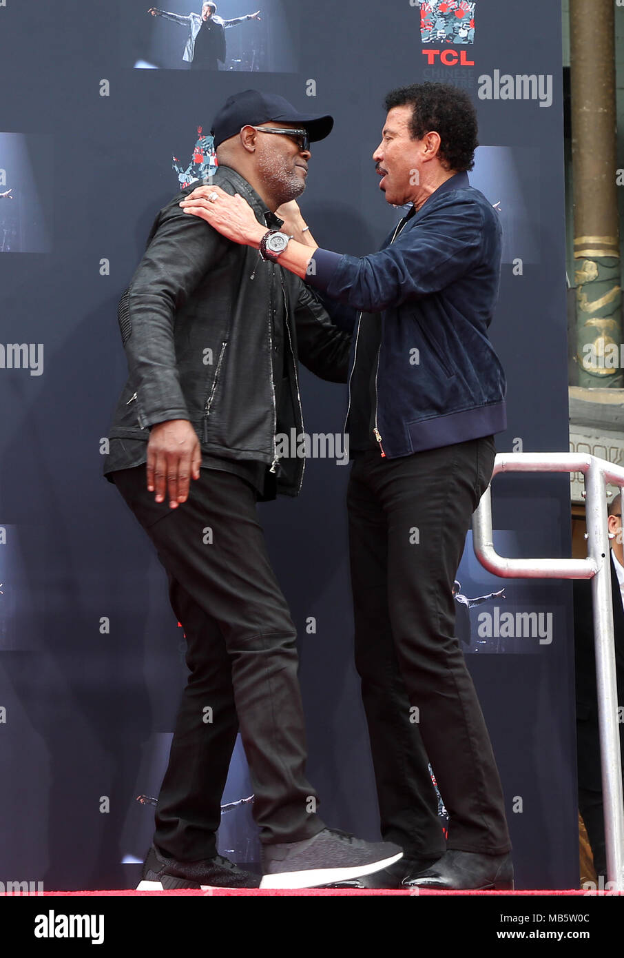 Lionel Richie Hand And Footprint Ceremony Featuring: Samuel L. Jackson ...