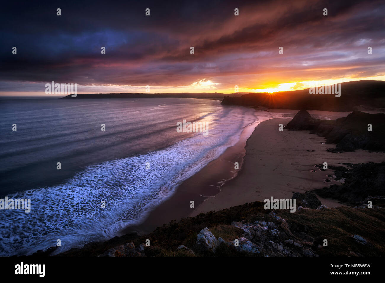 Gower sunset hi-res stock photography and images - Alamy