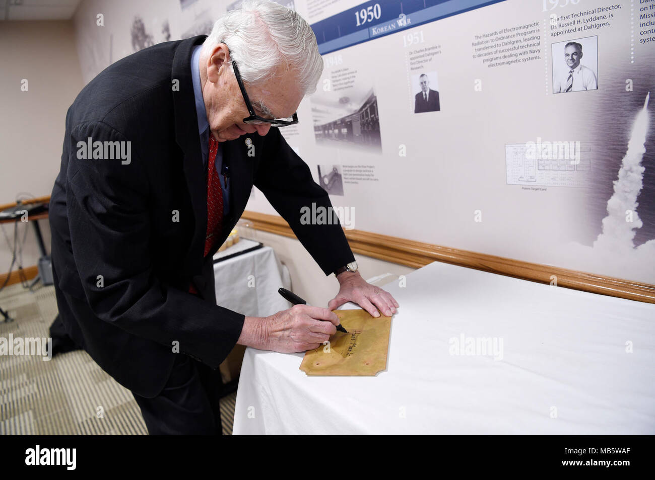 DAHLGREN, Va. (Feb. 22, 2018) Dr. Hans Mark, former secretary of the ...