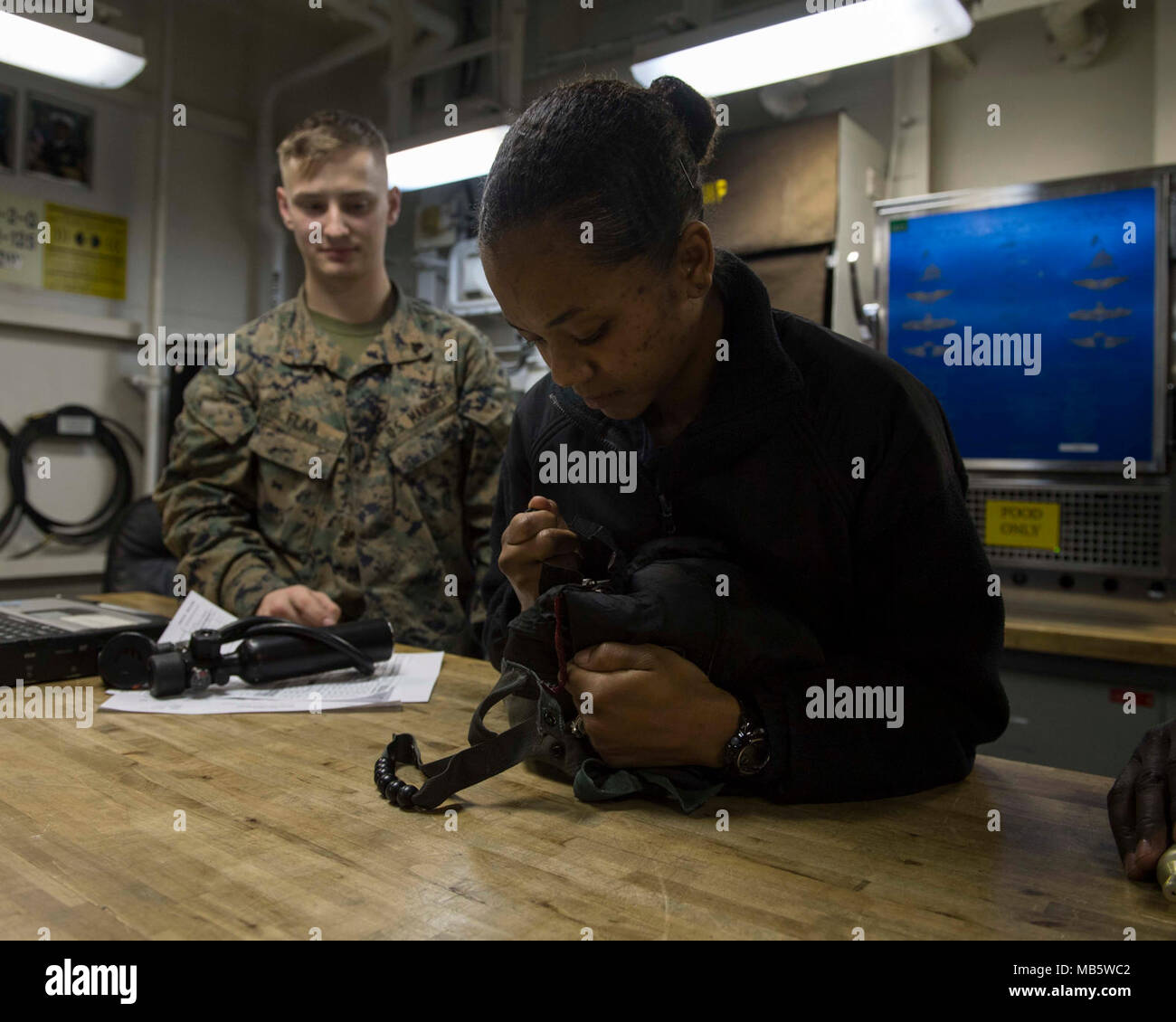 ATLANTIC OCEAN (Feb. 22, 2018) Aircrew Survival Equipmentman 2nd Class ...