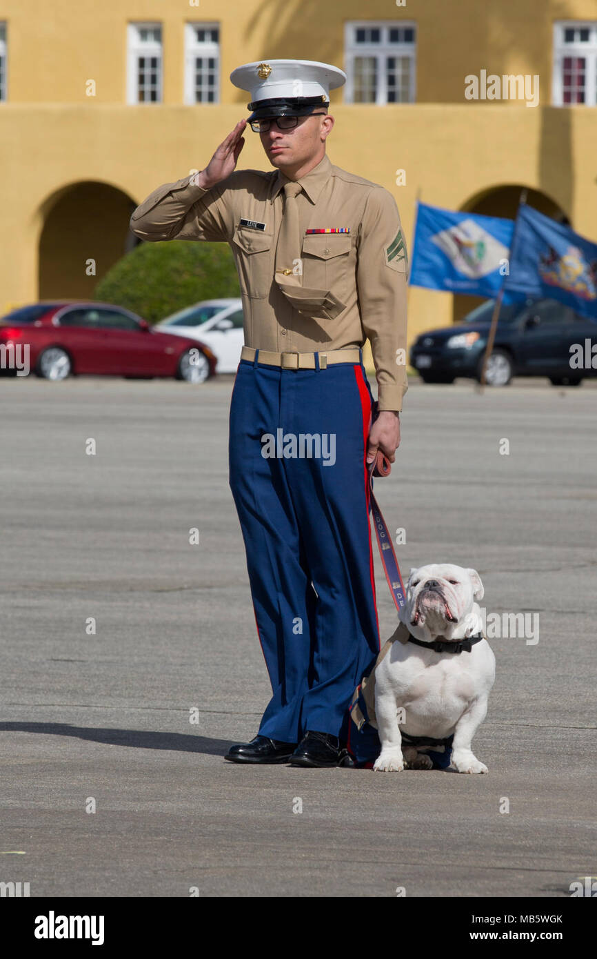 Marines with Mike Company, 3rd Recruit Training Battalion, march as a ...