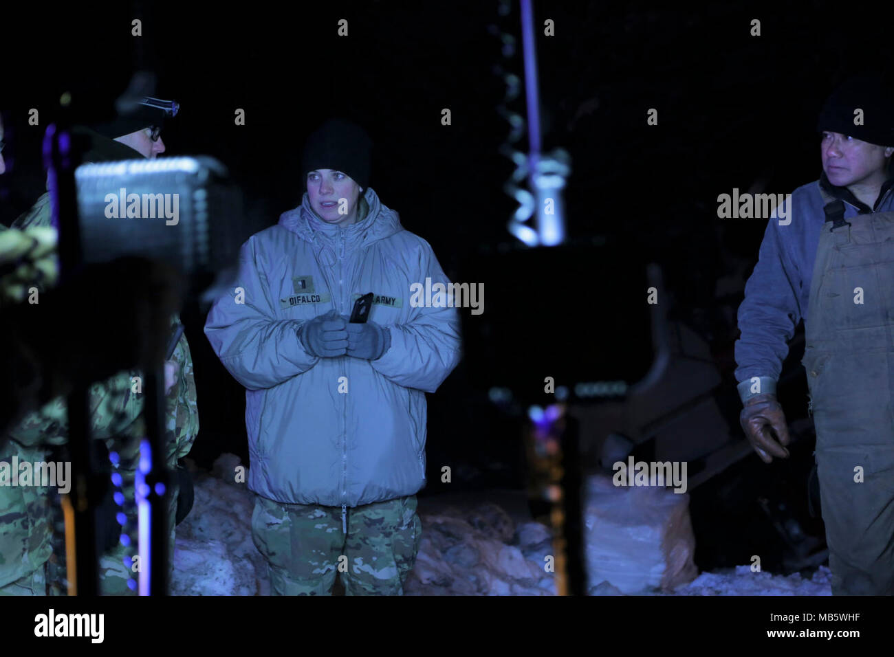 Washington National Guard 1st Lt. Shawnta DiFalco, commander of the ...